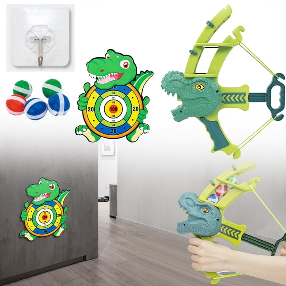 Dart Board,Dinosaur Bow and Arrow Set with 5 Sticky Balls,Target and ...