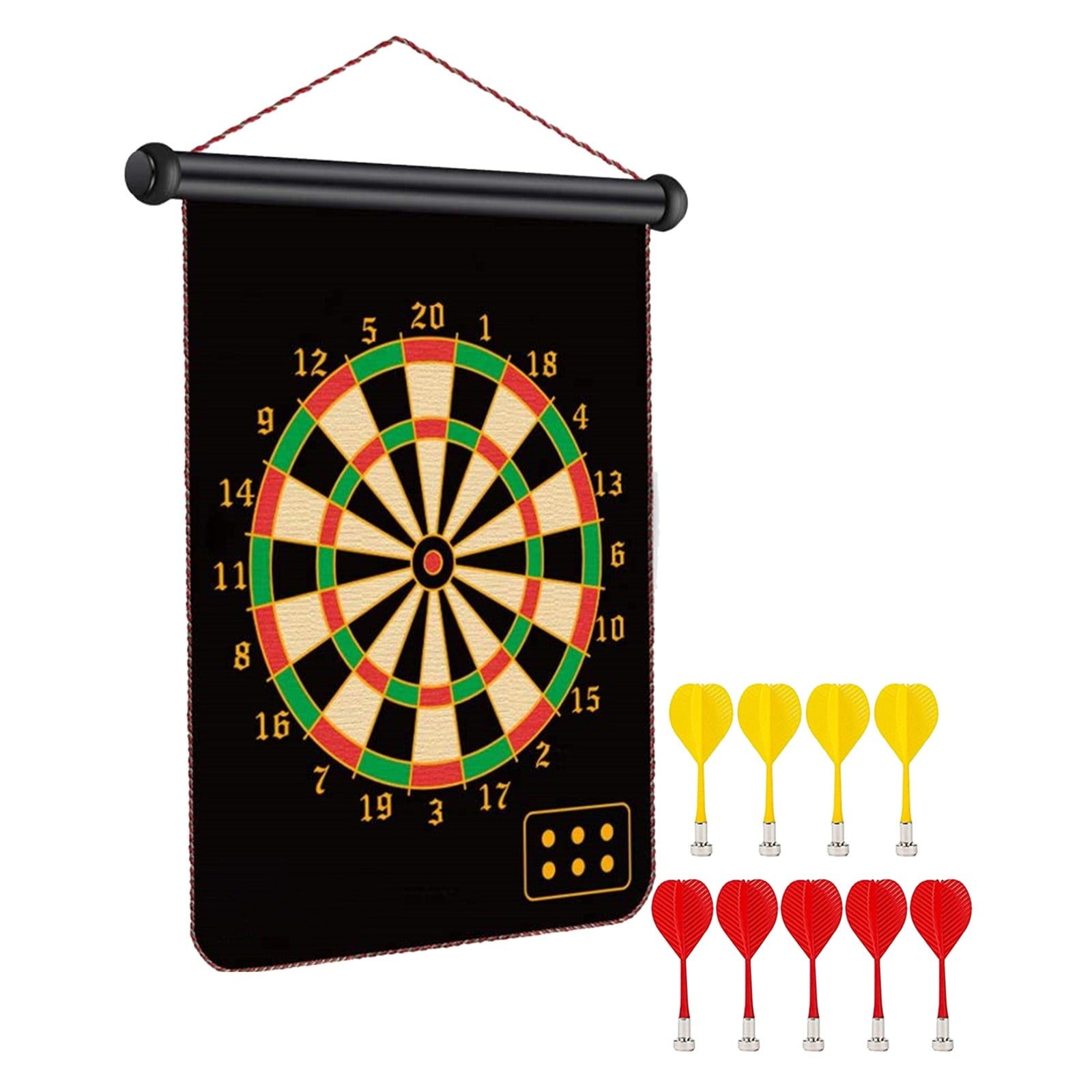 Dart Board, Indoor Outdoor Dart Games for Kids with 9pcs Darts, Safety ...