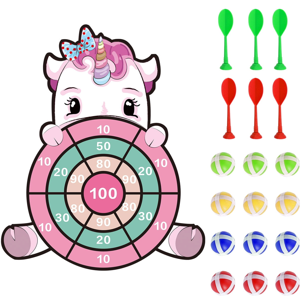 Dart Board for Kids, Large Dart Board for Kids, Indoor Outdoor Outside ...