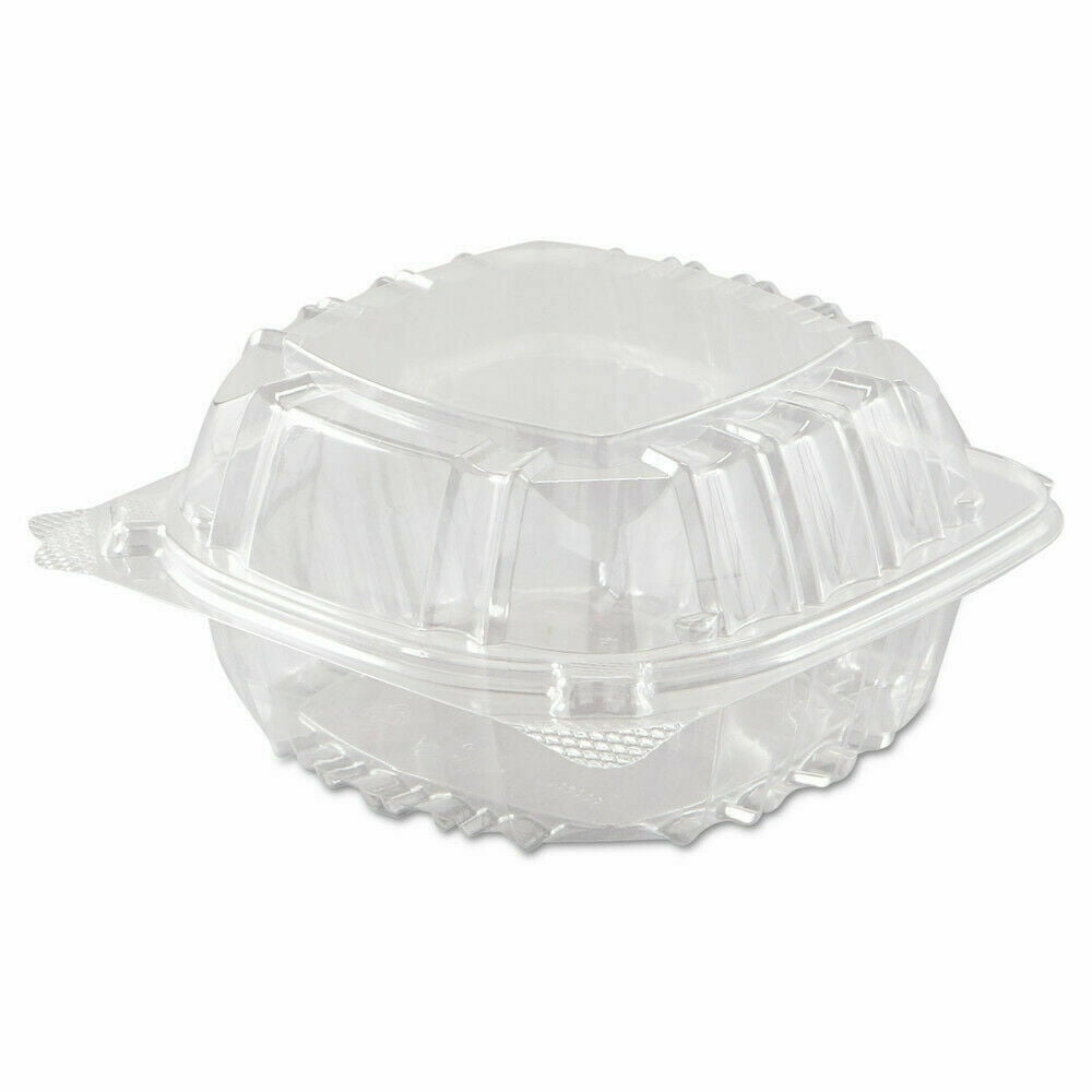 Dart C57PST1 Clear 6" Seal Hinged-Lid Plastic Containers For Cake ...