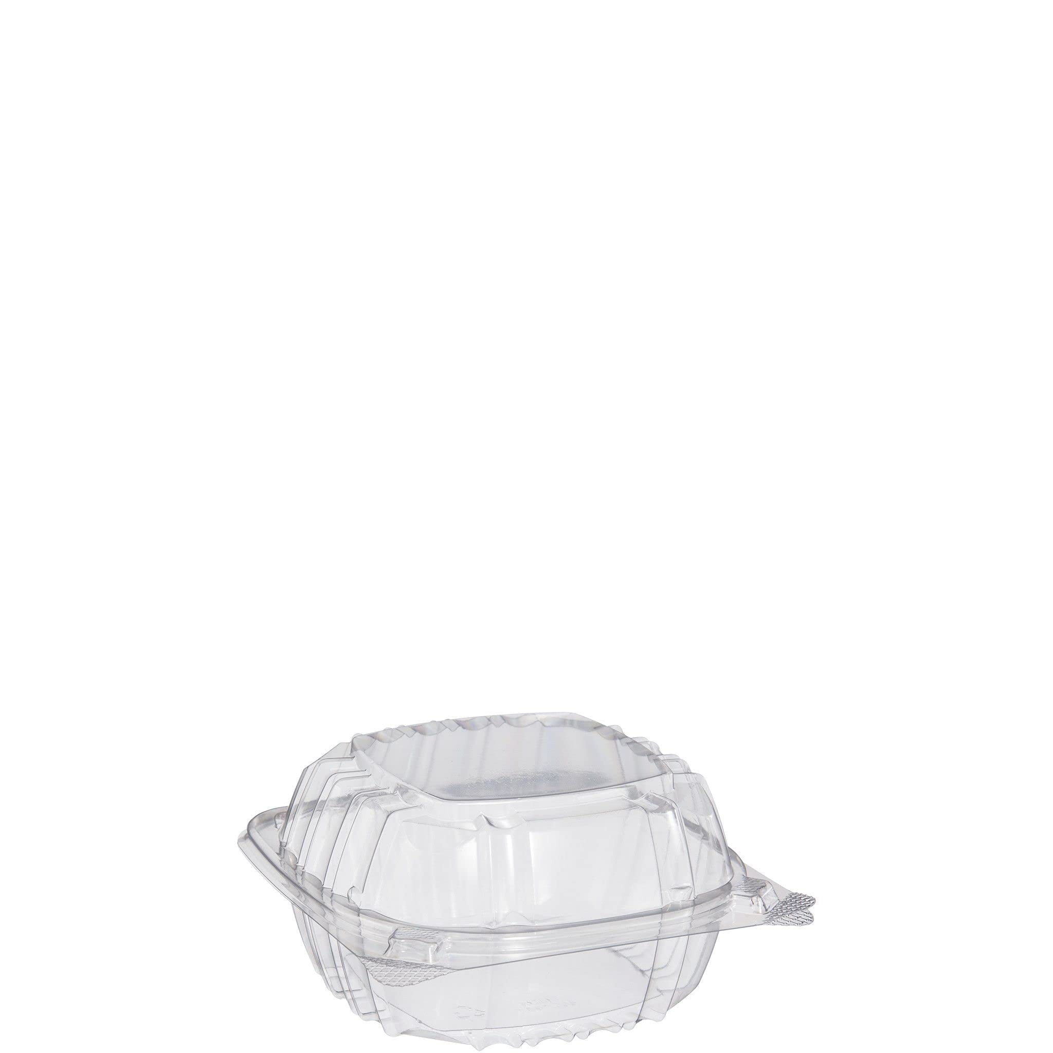 Dart C57PST1 OPS 6 Inch Clear Hinged Container, 5.8x6 Inch Polystyrene ...