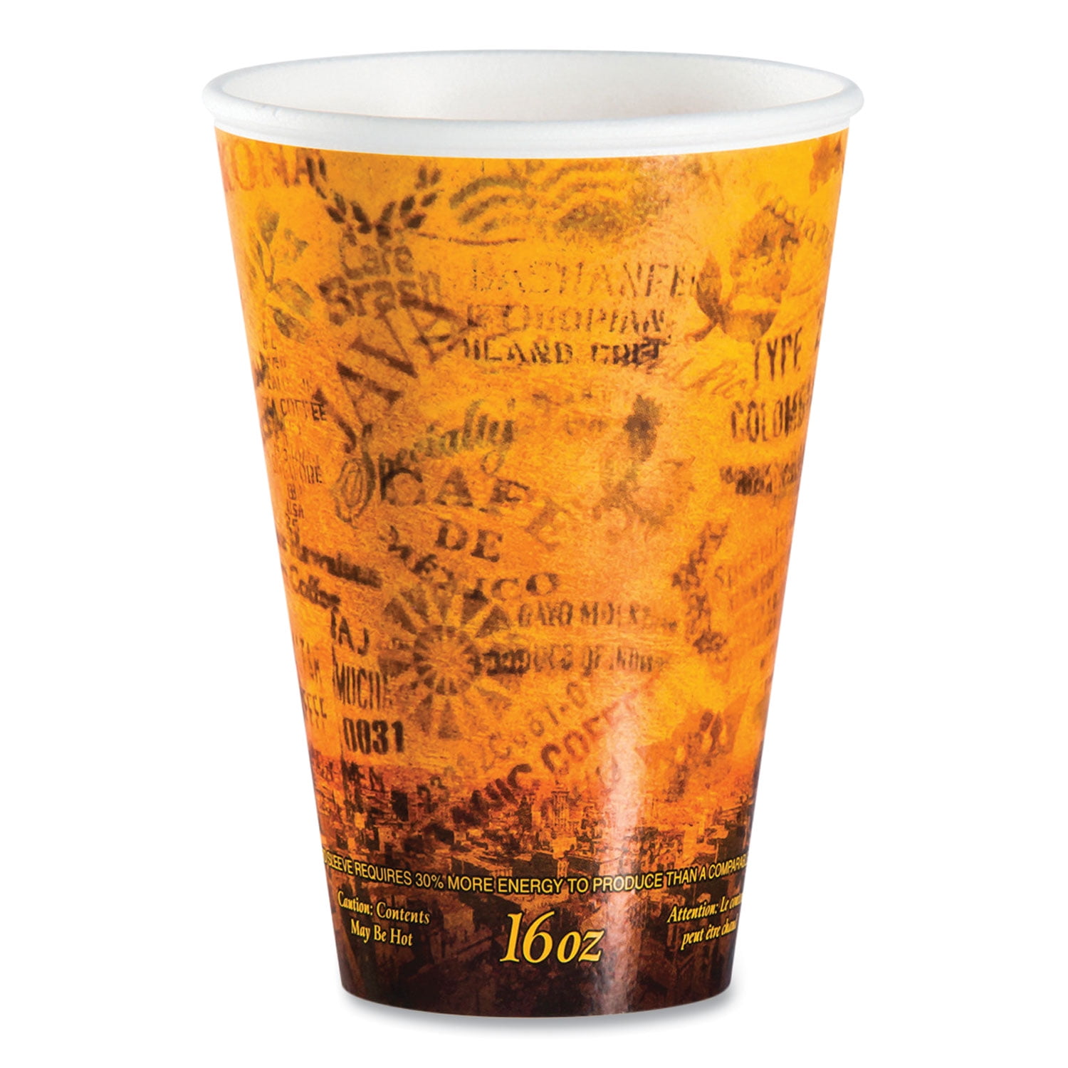 Dart Fusion Escape Foam Hot/Cold Cups, 16 oz, Brown/Black, 1,000/Carton ...