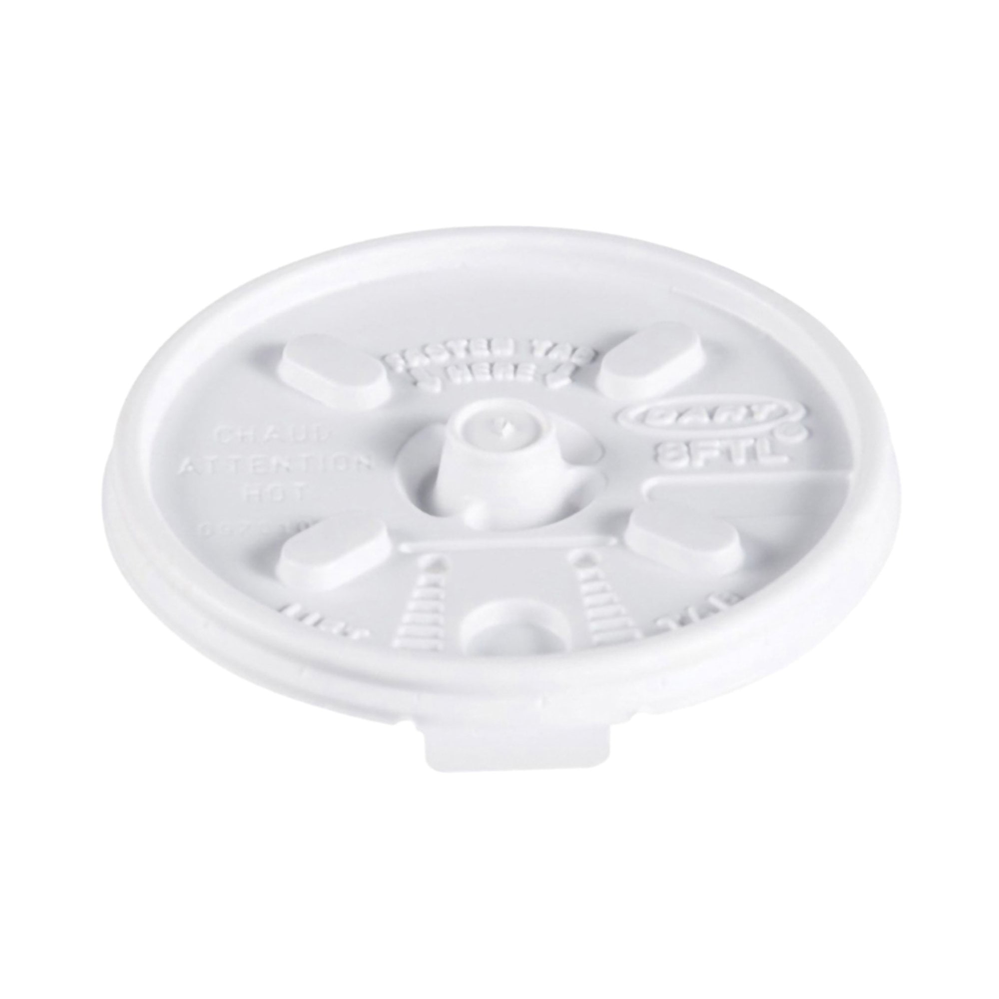 Dart Lock & Lift Drinking Cup Lid for 8 oz Cups, Polystyrene, Clear ...