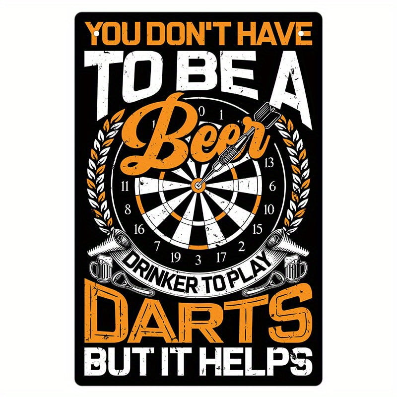 Dart Lovers Vintage Tin Sign Darts Room Metal Sign , Funny Slogans Bar ...