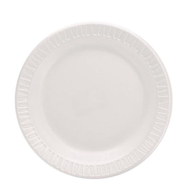 Dart Concorde Round Styrofoam Dinner Plates, 10.25" Diameter, White ...