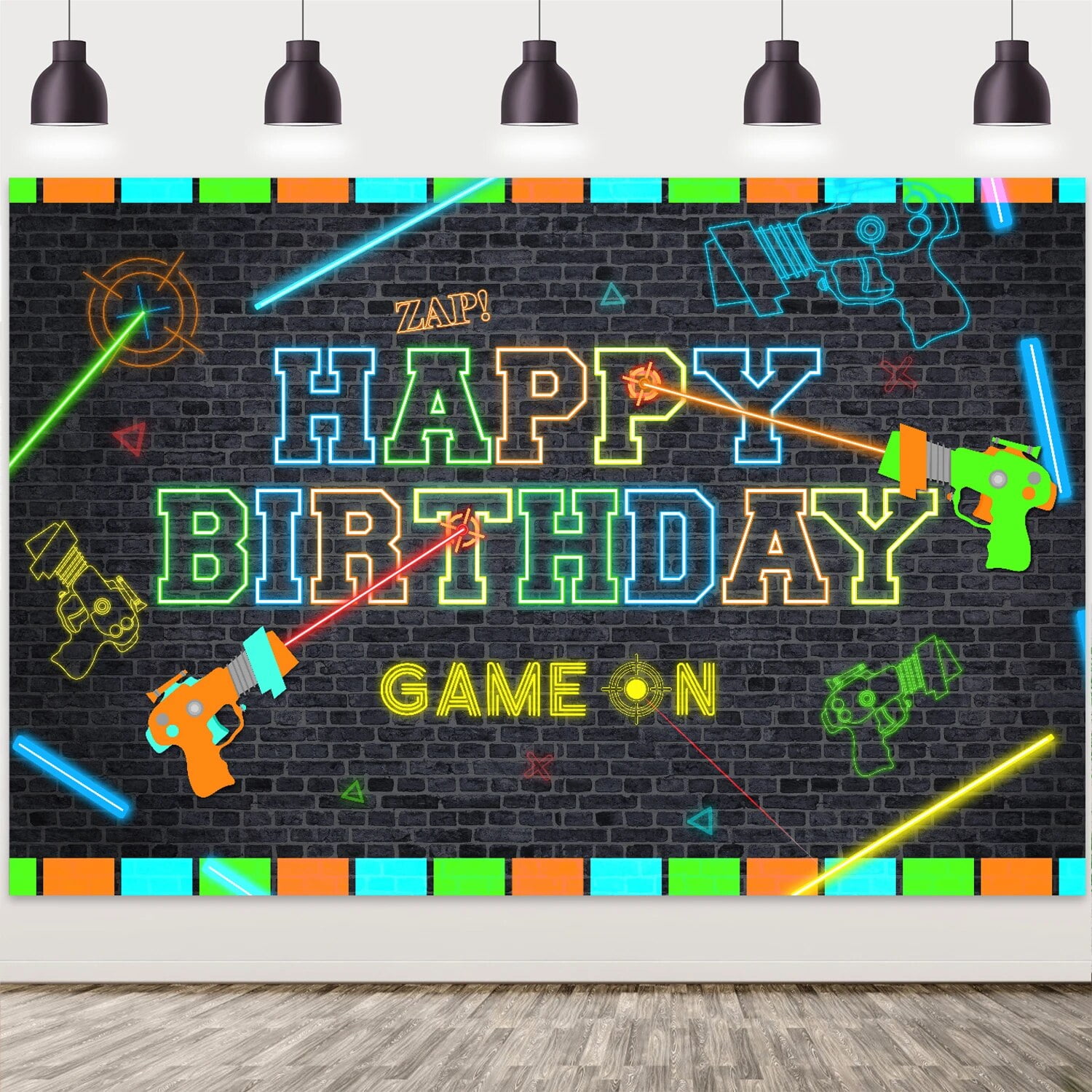 Dart Party Backdrop Dart Happy Birthday Backdrop Target Shooting ...