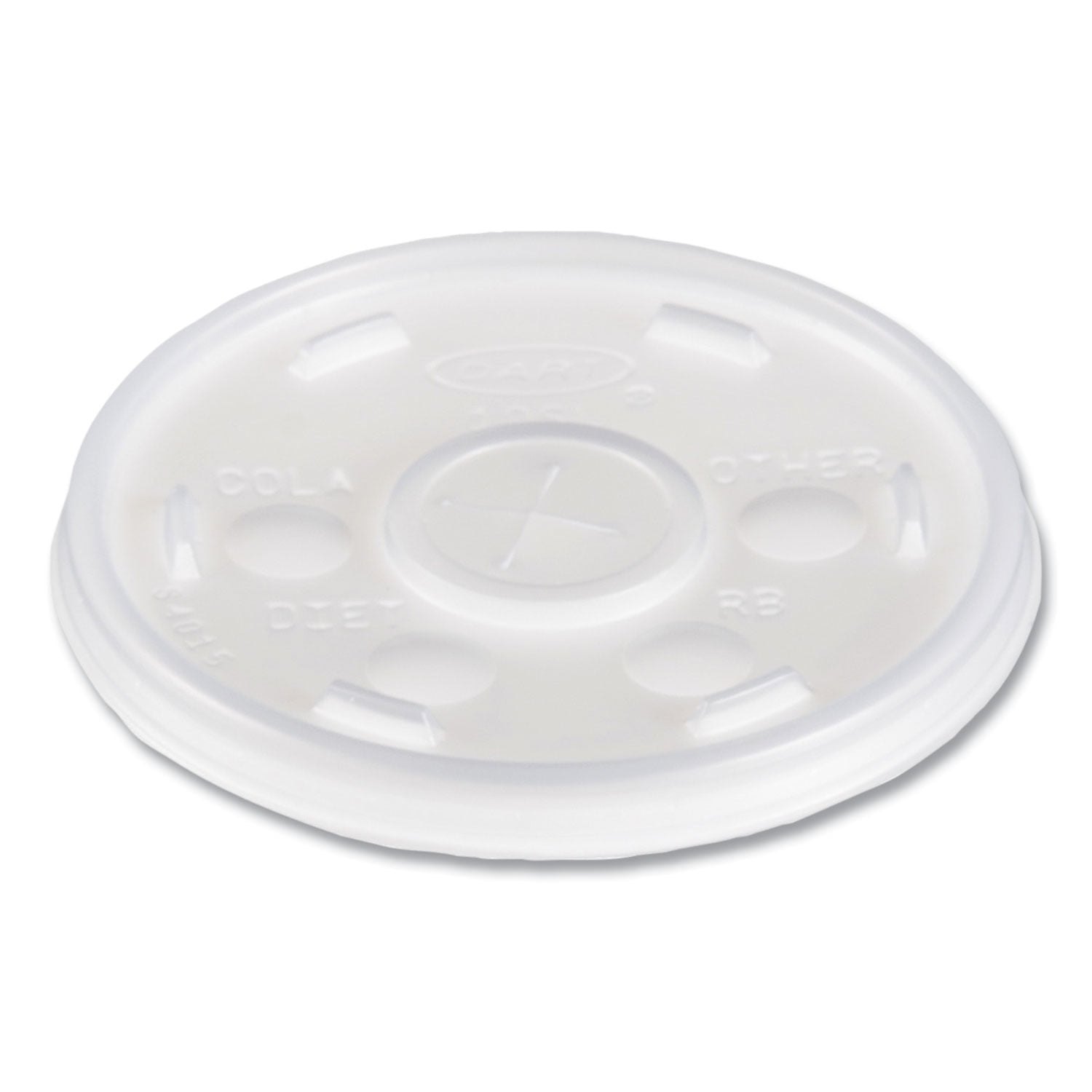 Dart® Plastic Cold Cup Lids, Fits 10 Oz Cups, Translucent, 100 Pack, 10 ...