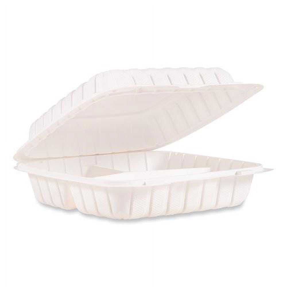 Dart ProPlanet Hinged Lid Containers, 3-Compartment, 9 x 8.75 x 3 ...