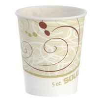 Waxed Paper Water Cups, 5oz, 100/Pack, Cold Drink, Multi-Colored Design ...
