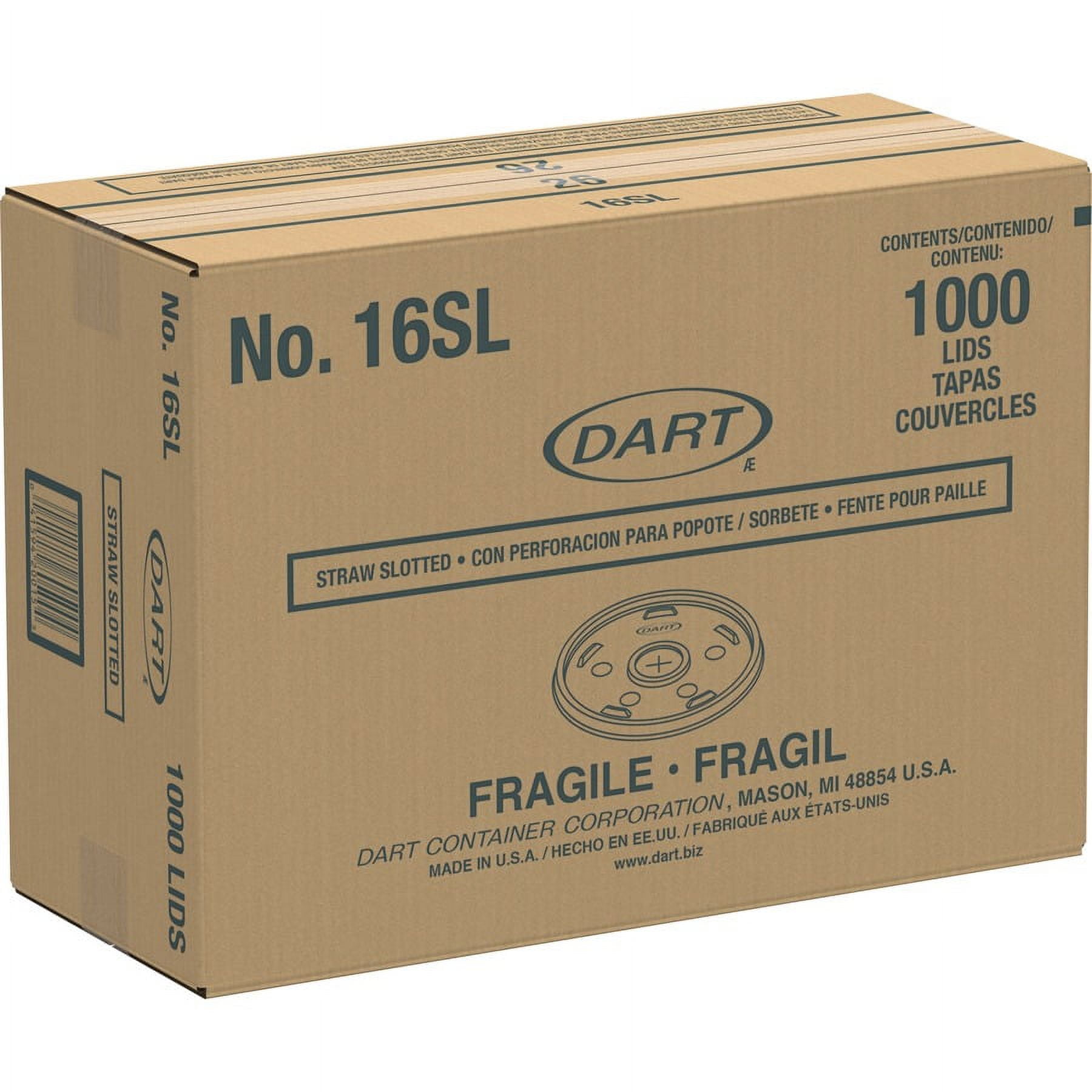 Dart Translucent Slotted Foam Cup Lids - 1000 / Carton - Translucent ...