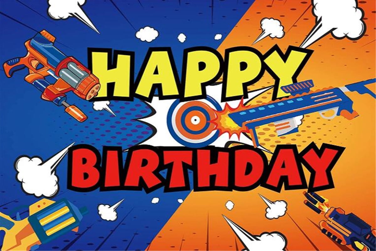 Dart War Happy Birthday Background Target Shooting Photography Backdrop ...