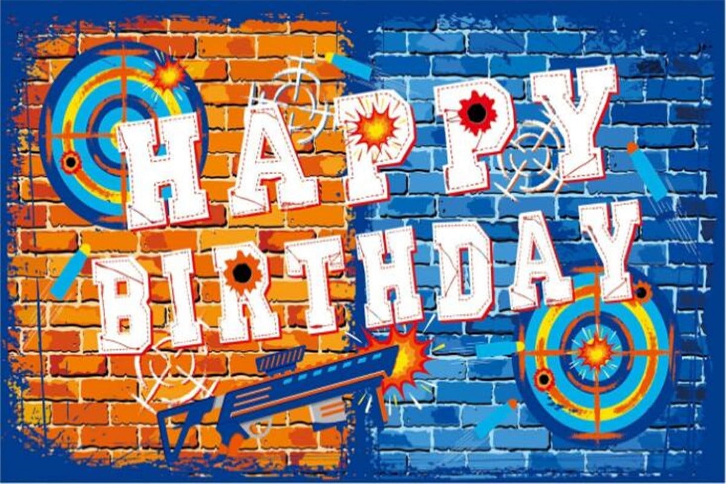 Dart War Happy Birthday Background Target Shooting Photography Backdrop ...