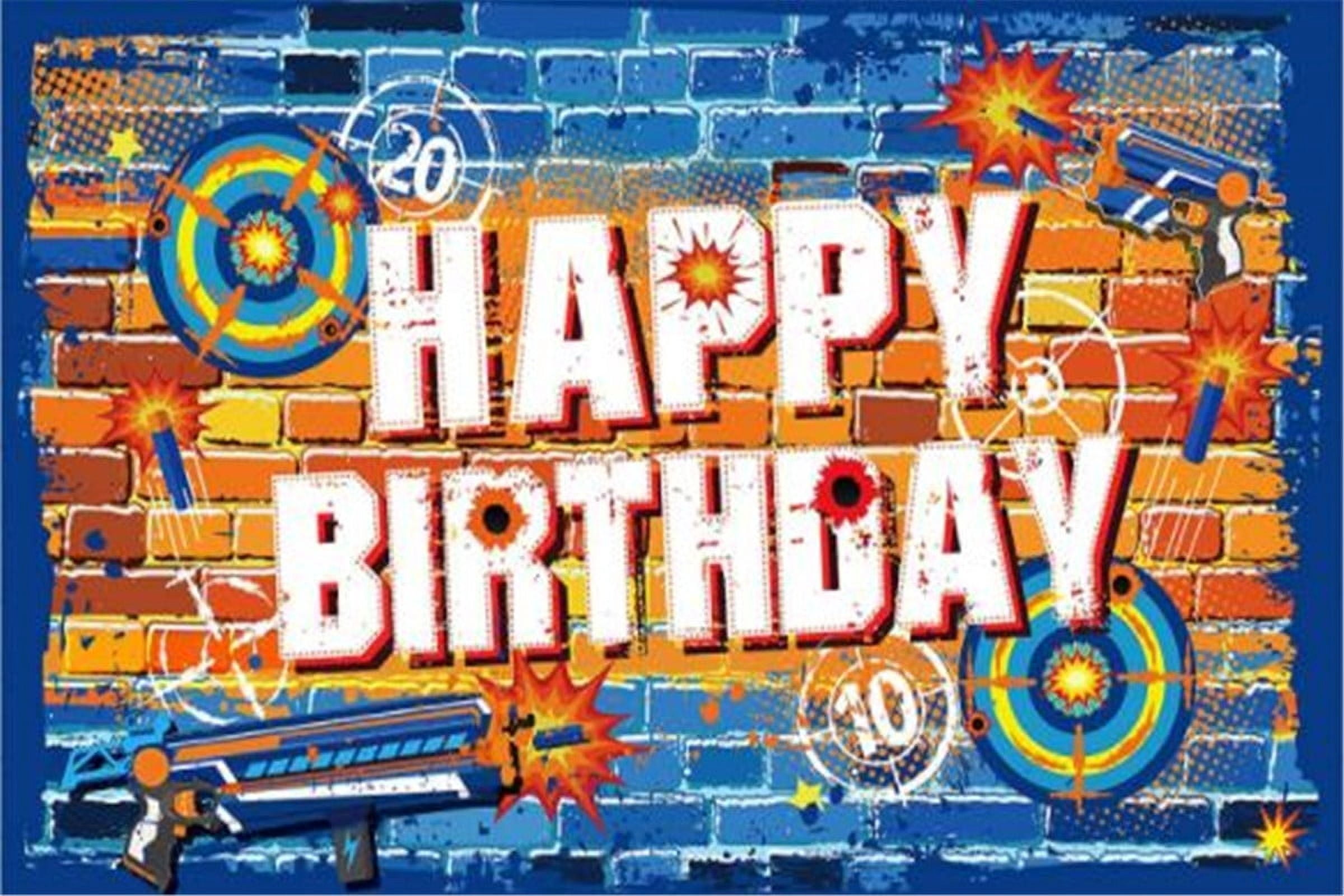 Dart War Happy Birthday Background Target Shooting Photography Backdrop ...