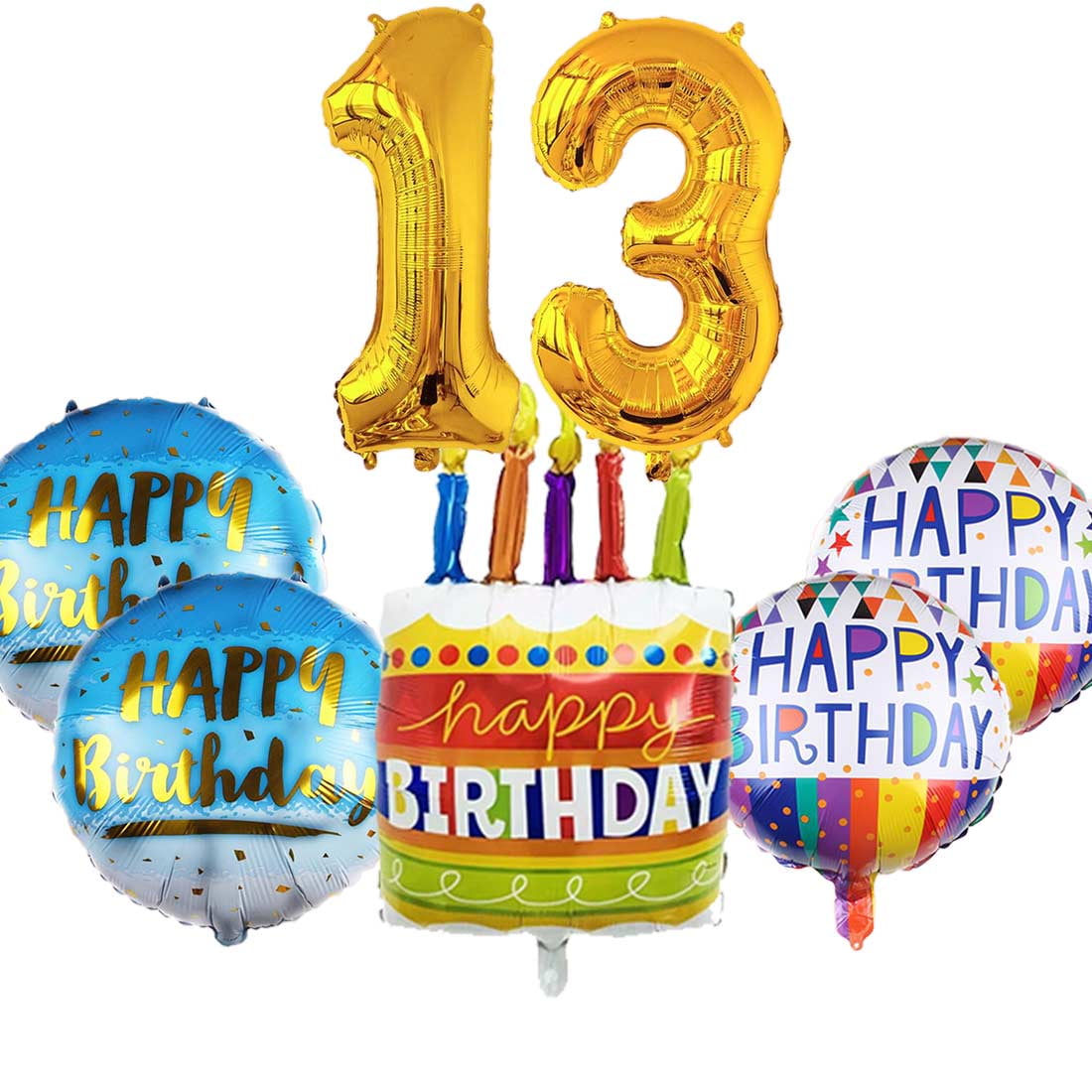 Dart War Party Supplies 13th Decor Kit Balloons Birthday Cake Topper Decorations - Walmart.com