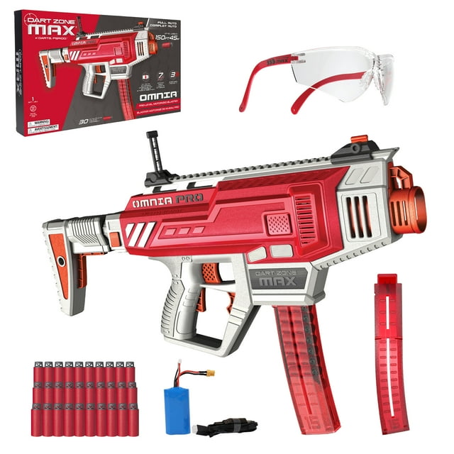 Dart Zone Max Omnia Pro Ultimate Battery Foam Dart Blaster Toy with 30 ...