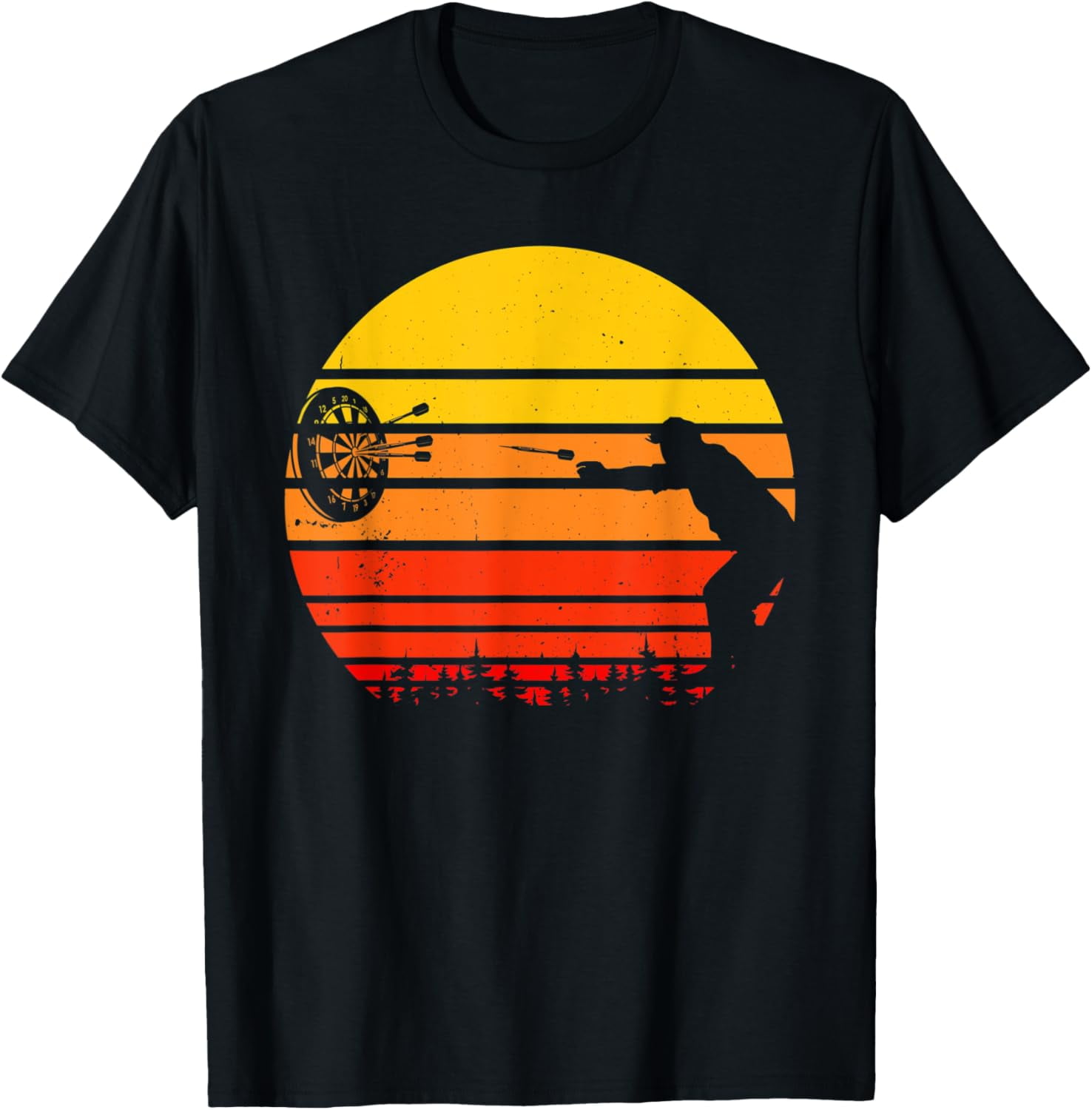 Dartboard Dart Player Vintage Retro Darts T-Shirt - Walmart.com