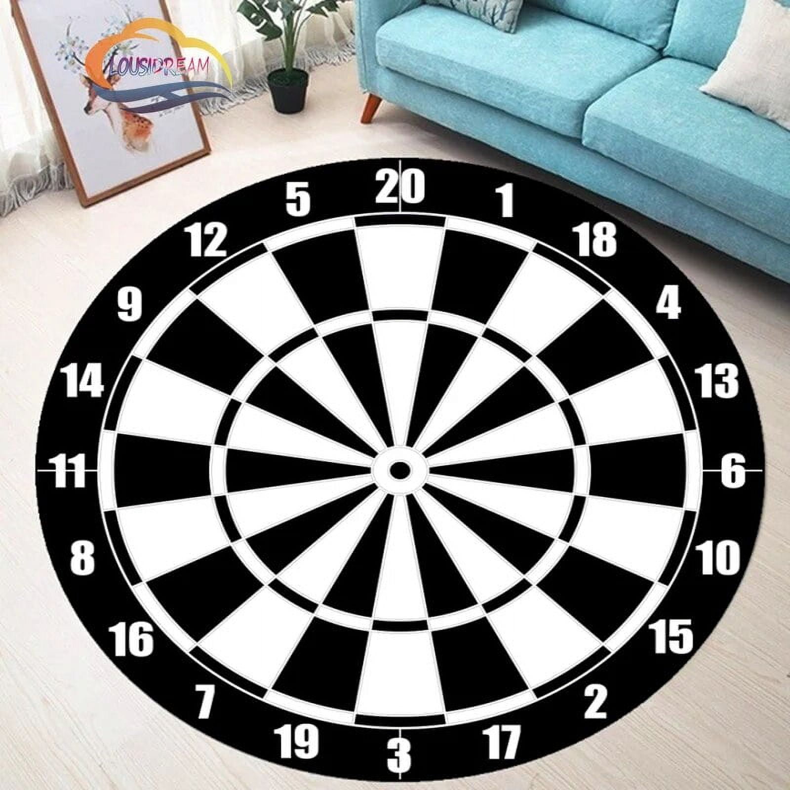 Dartboard Pattern Round Rug Carpet Dart bull's-eye Bedroom Floor Mat ...