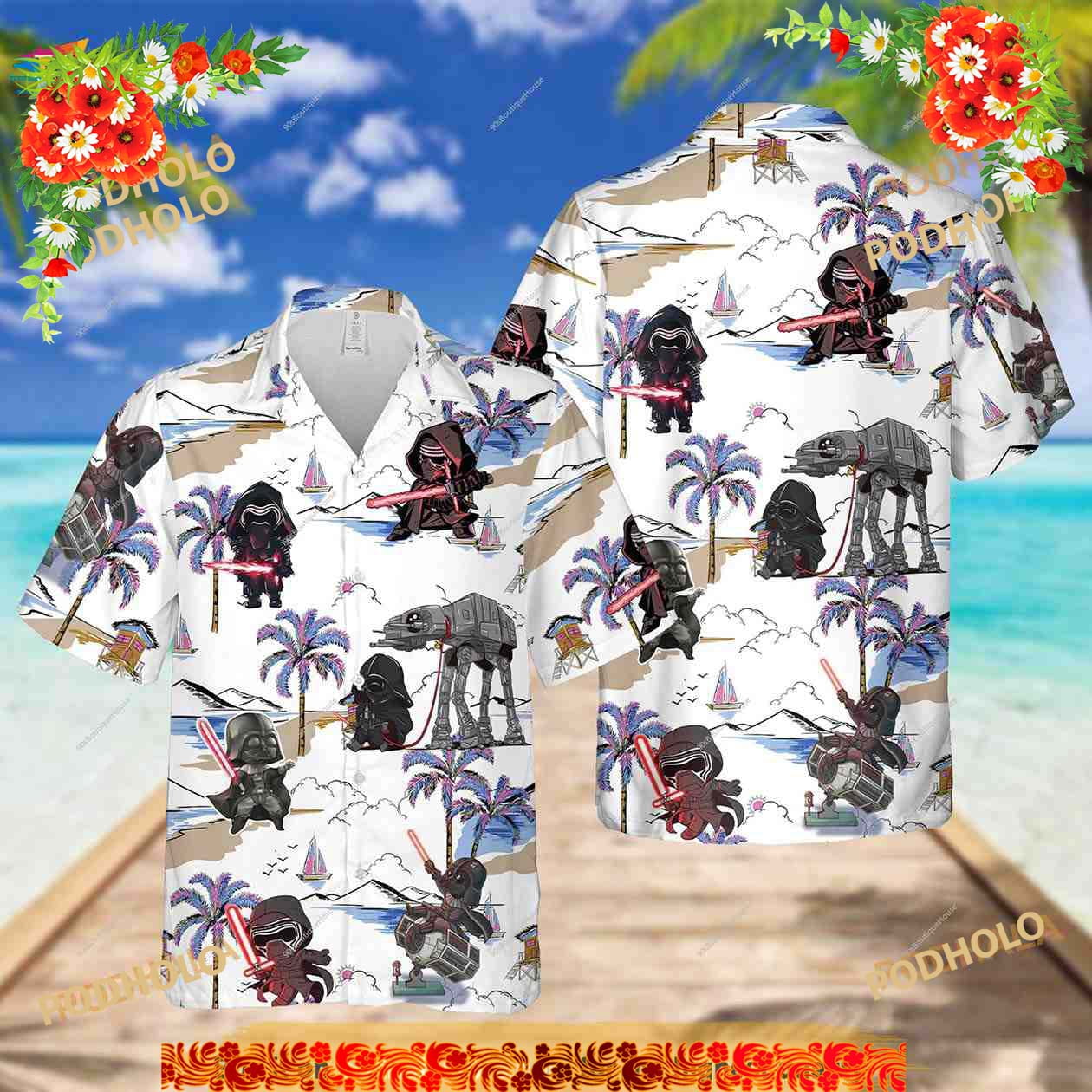 Darth Vader Funny Hawaiian Shirt, Darth Vader Hawaii Tee, Darth Vader ...