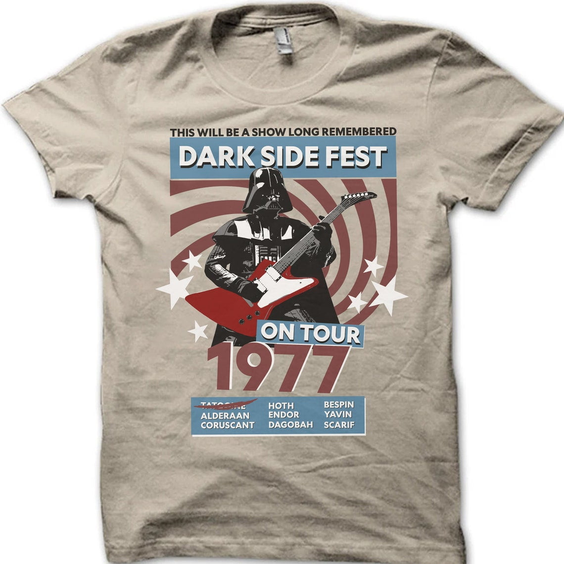 Darth Vader Guitar T-Shirt, Star Wars Band Shirt, Funny Darth Vader ...