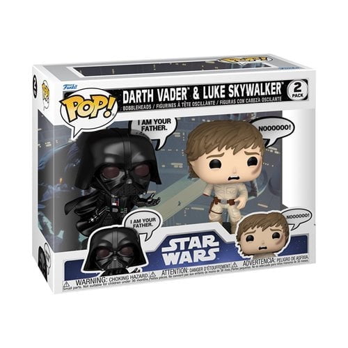 Darth Vader and Luke Skywalker Funko Pop! Star Wars 2-Pack Collectible ...