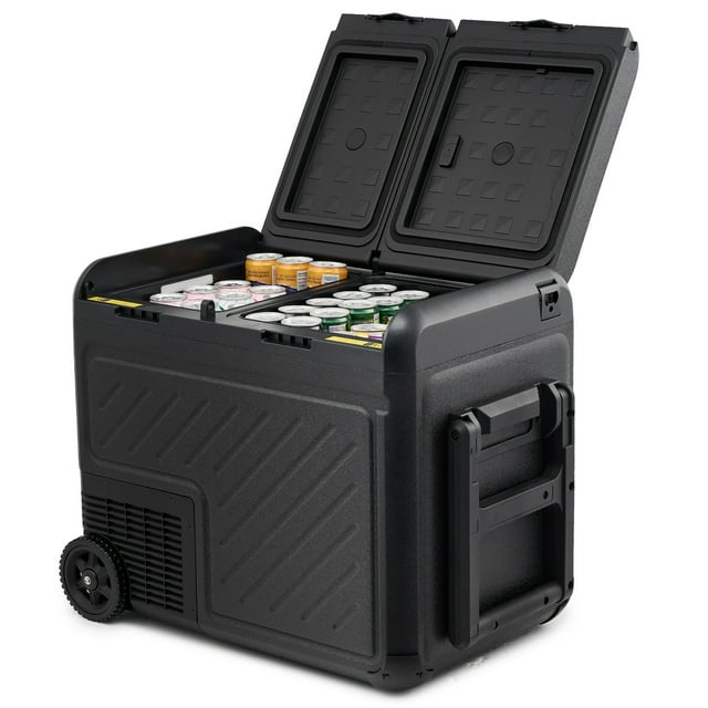 Dartmoor 48 Qt Portable Car Refrigerator Dual Zone Fridge Freezer for ...