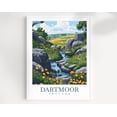 Dartmoor England Travel Print Wall Art Illustrated Moorland Landscape ...