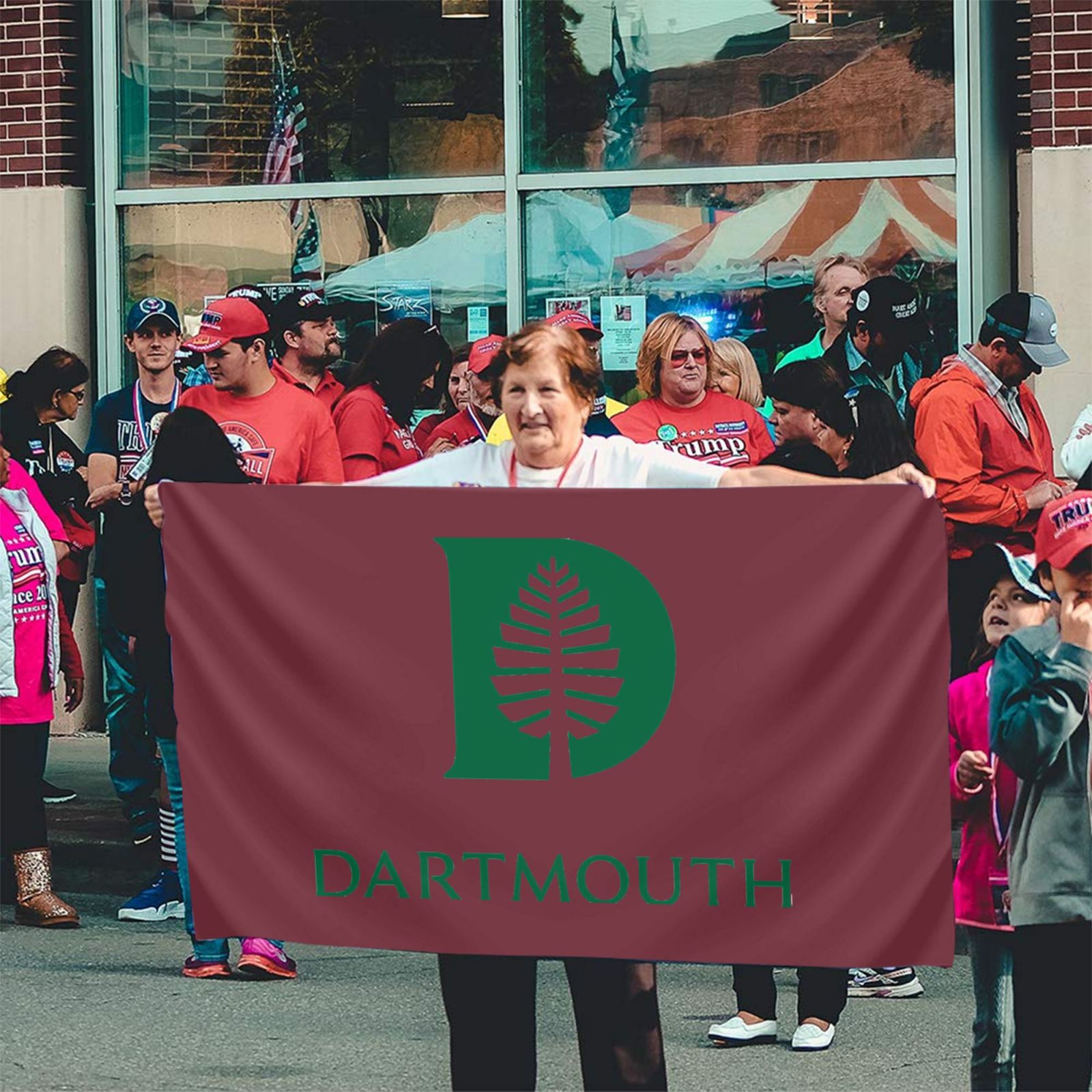 Dartmouth College Logo Flag 3x5 Outdoor ,Sewn Stripes, Stronger Brass ...