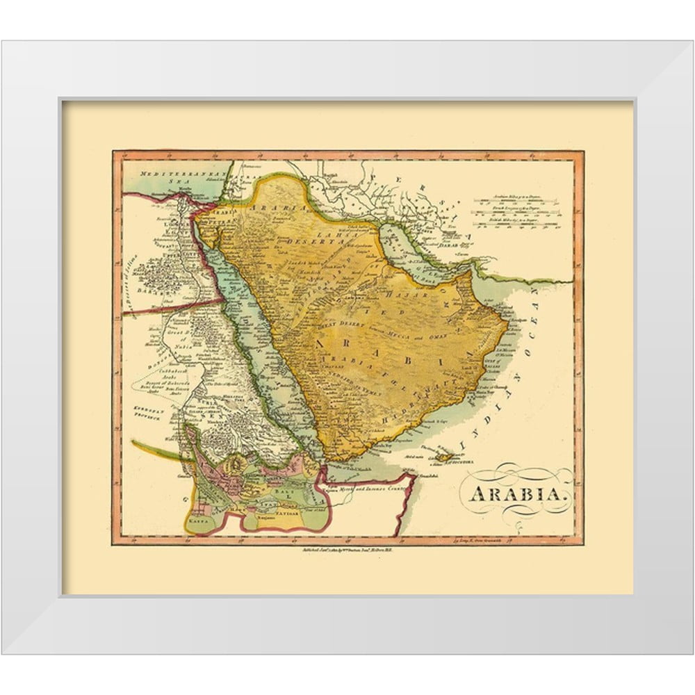Darton 17x15 White Modern Wood Framed Museum Art Print Titled - Arabia ...