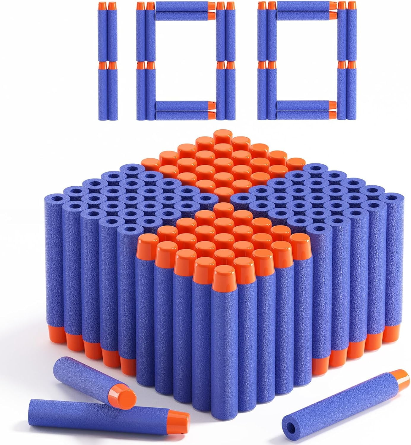 Darts 100PCS Bullets Ammo Pack Compatible for Nerf N-Strike Elite 2.0 ...