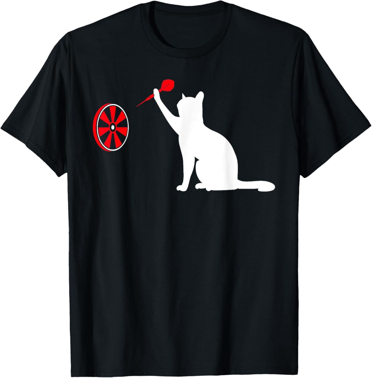 Darts Cat - Funny Dart Throwing Cat Dart and Cat Lover T-Shirt men and ...