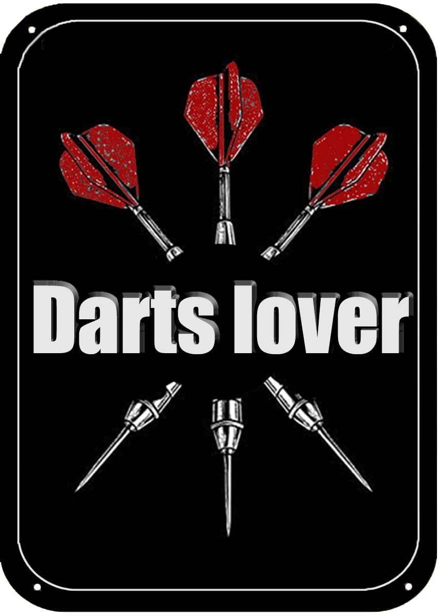 Darts Lover Sign Metal Tin Signs, Darts Home Office Restaurants Cafes ...