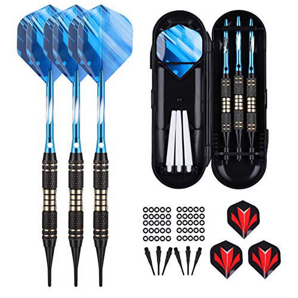 Darts Plastic Tip Set 18 Grams - Soft Tip Darts with Brass Barrel ...
