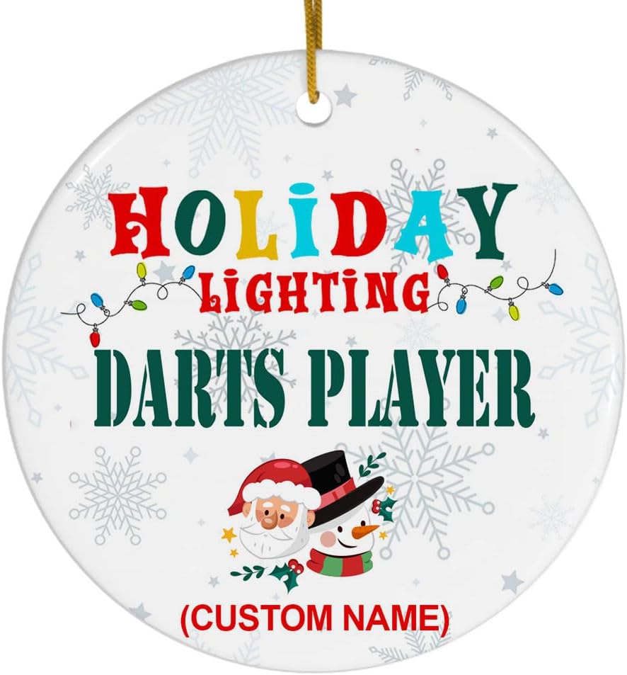 Darts Player Christmas Ornaments 2025 for Women Friendship ...
