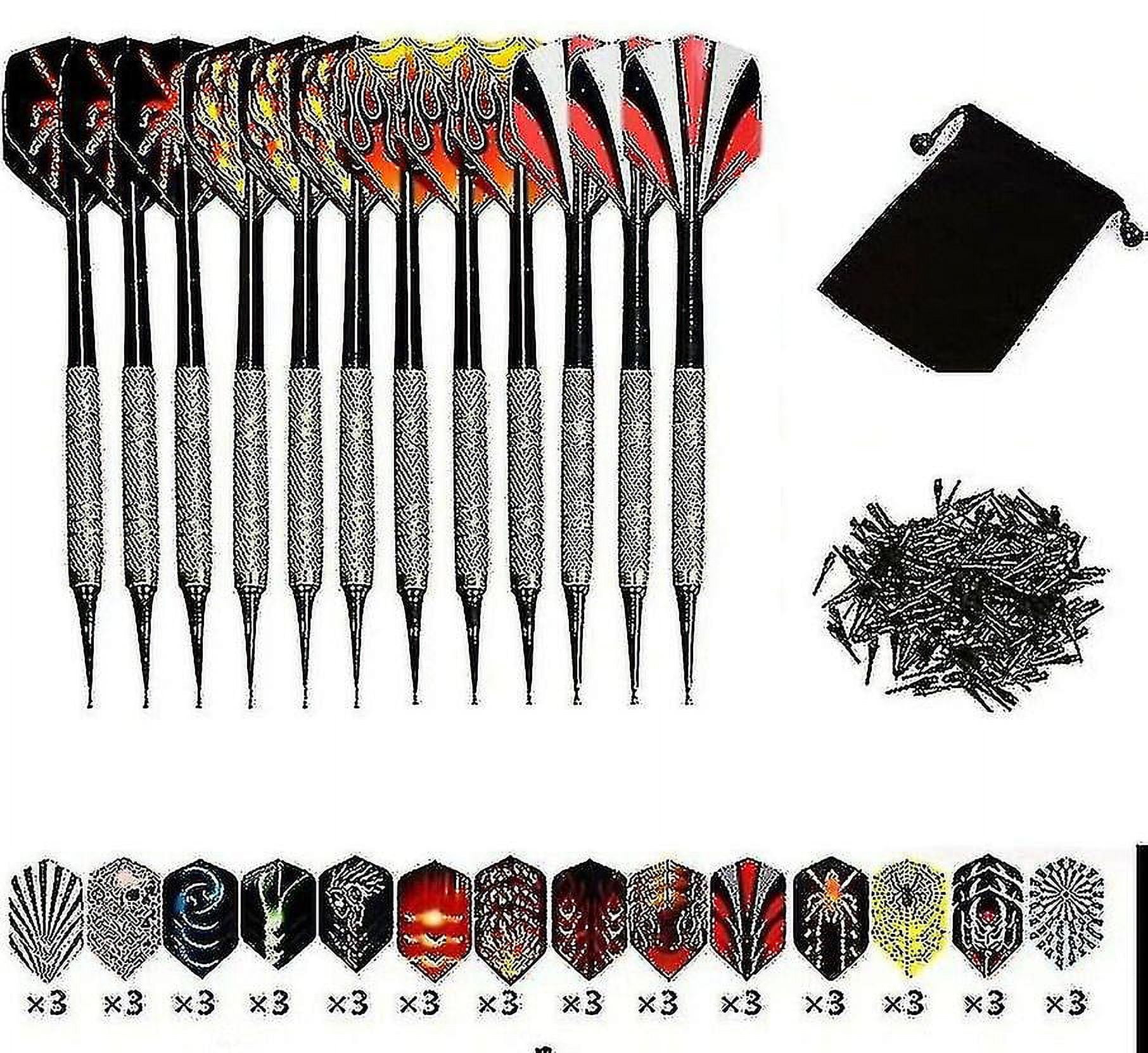 Darts Sets, 12 Packs Soft Darts With Soft Tip Points For Electronic Dartboard With Extra 42 Dart ...
