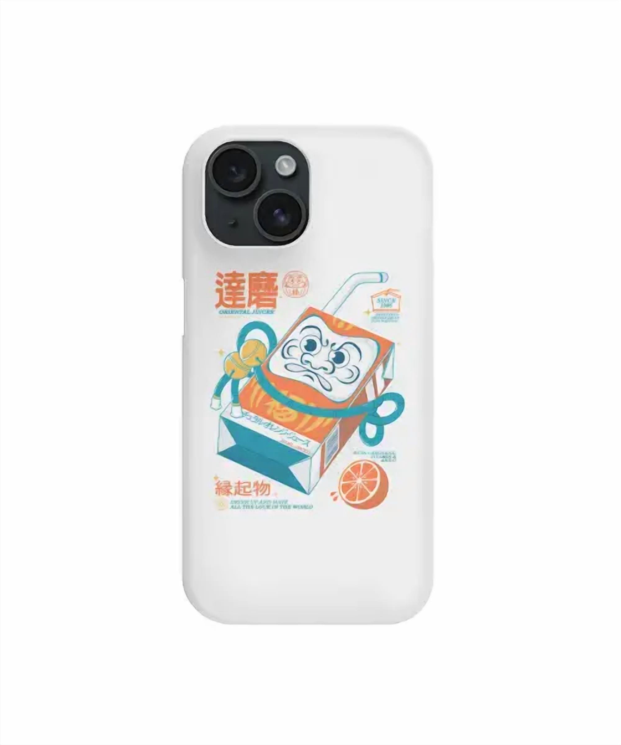 Daruma Fresh Japanese Doll Good Luck Phone Case for iPhone 16 15 14 13 ...