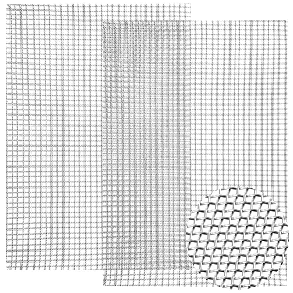 Daruoand 20 Mesh 304 Stainless Steel Mesh Filter 2Pcs Durable Metal ...