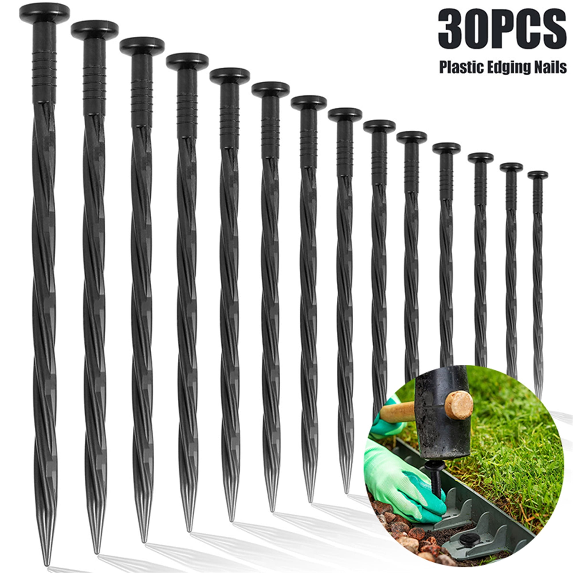 Daruoand Spiral Landscape Edging Garden Stake with No-Dig Anchoring ...