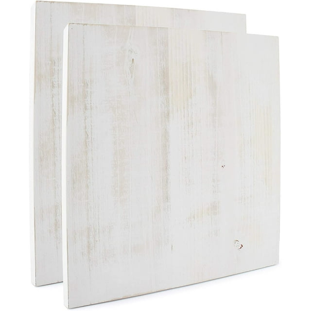 Darware Blank Wood Plaques (2-Pack, Whitewashed), White Wooden Signs ...