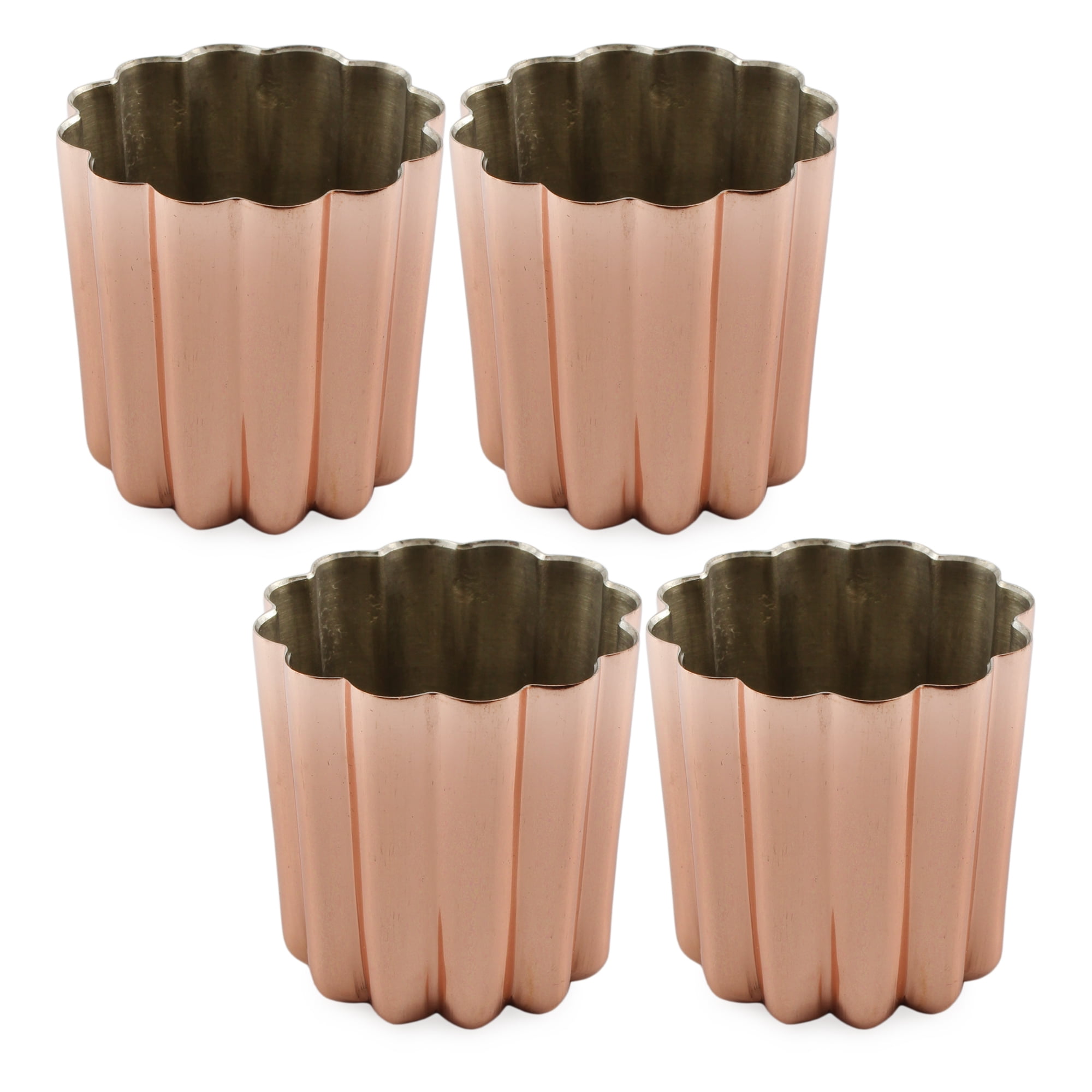 Darware Copper Canelle Pastry Molds (4-Pack); 2-Inch Bordeaux French ...