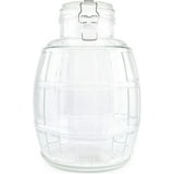Darware Large Kitchen Glass Barrel Jar with Airtight Lid; Lock Air ...