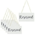Darware Hanging Wooden Reserved Signs, 6-Pack, White, Rustic Style, 9x5 ...