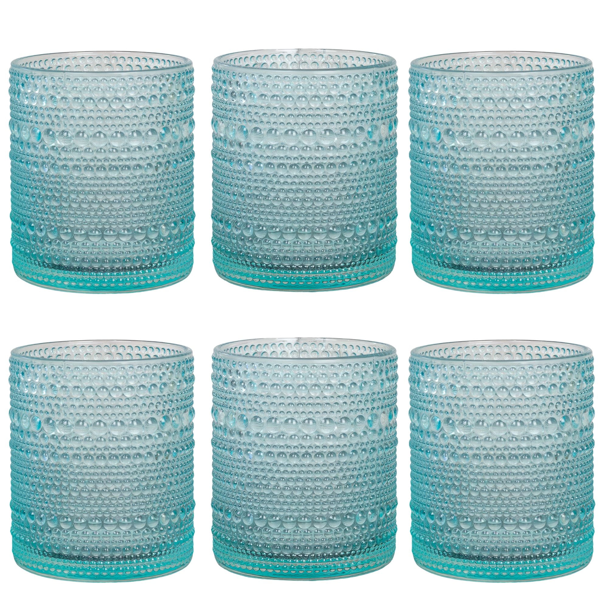 Darware Kitchen Glassware Set: Old-Fashioned Hobnail Beverage Glasses ...