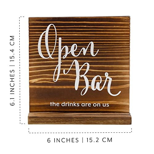 Darware Open Bar/Cash Bar Reversible Sign for Wedding Receptions and ...