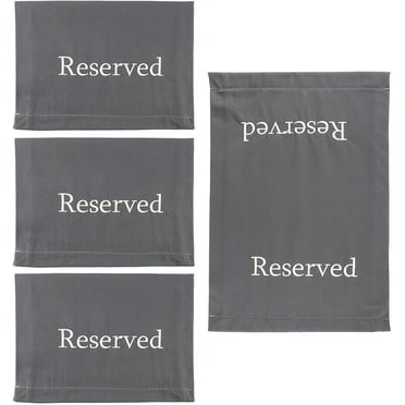 Ritzy Rose Set of 2 Reserved Signs Slate on White Paper with Gray ...
