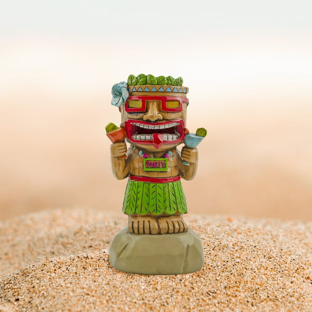 Darware Solar Garden Mini Tiki Statue: Party Guy; Solar-Powered ...