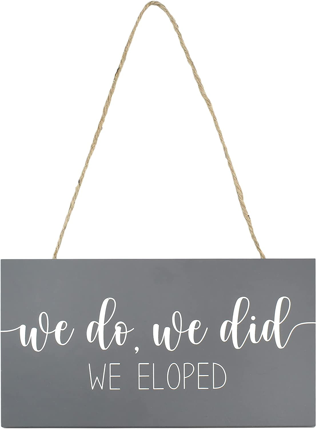 Darware “We Eloped” Rustic Sign; Wooden Farmhouse Style Decorative Home ...