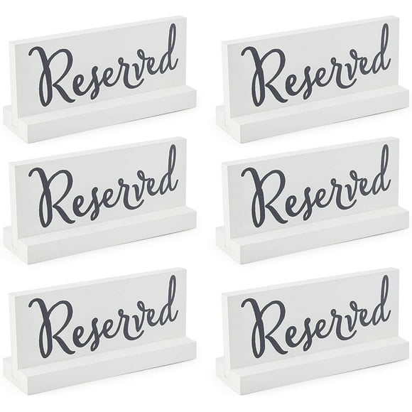 Table Reserved Signs