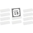 Darware Wooden Sign Holders (10-Pack, White); Stands for Cardstock ...