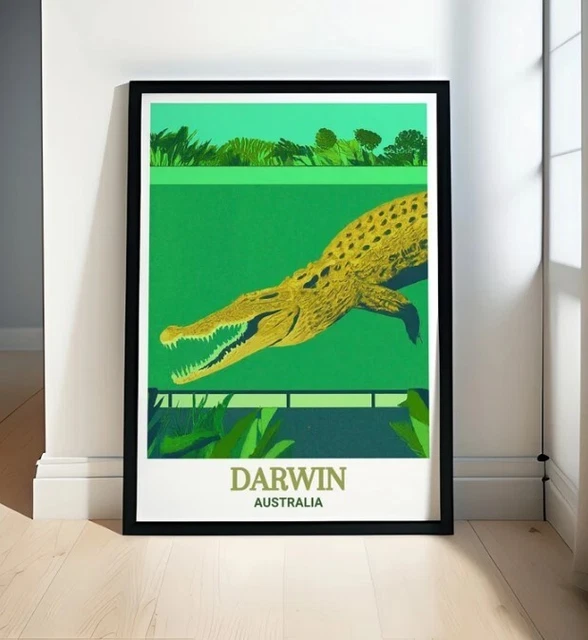 Darwin Travel Posters - Crocosaurus Cove Wall Art - Australia Travel ...