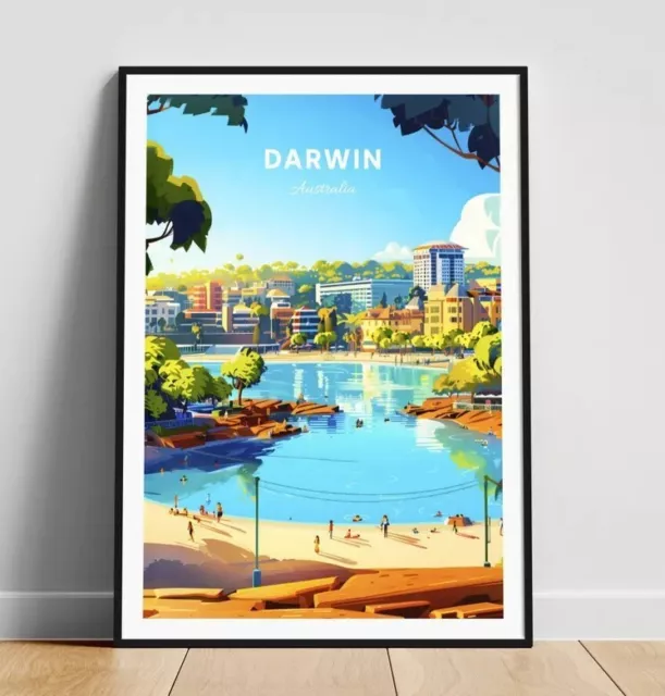 Darwin Travel Print - Australia Travel Poster, Darwin Poster, Darwin ...